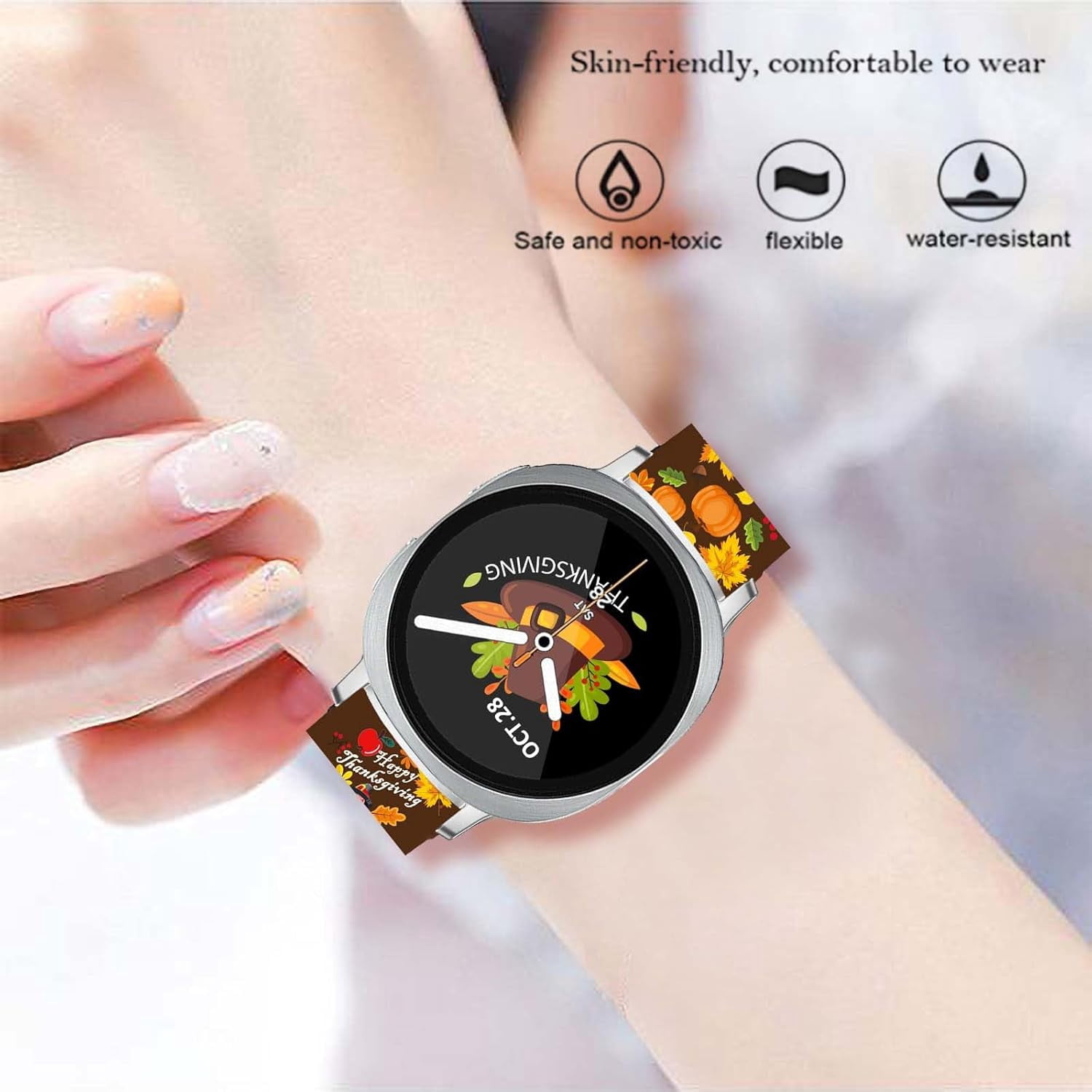 JUJHGRF-Fall Thanksgiving Christmas Bands Compatible with Watch Band ...