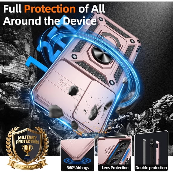 JUJHGRF-For Samsung Galaxy S22 Case with Camera Lens Cover & HD Screen ...