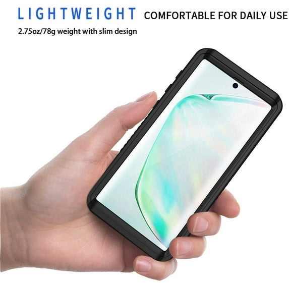 JUJHGRF-Galaxy Note 10 Case, Built-in Screen Protector [Compatible with ...