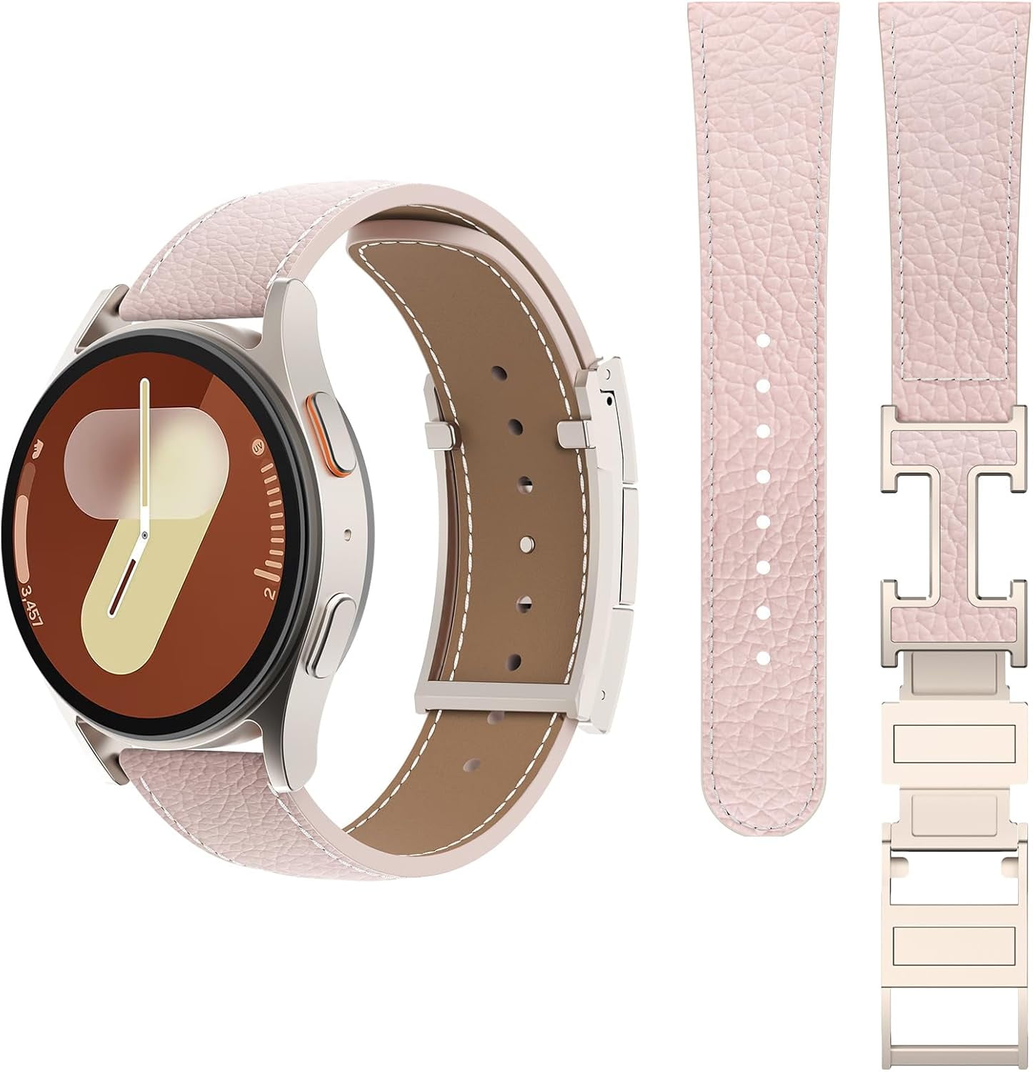 JUJHGRF-Leather Magnetic Watch Band Compatible with Samsung Galaxy ...