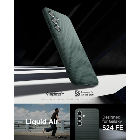 JUJHGRF-Liquid Air Designed for Galaxy S24 FE Case (2024) - Abyss Green ...