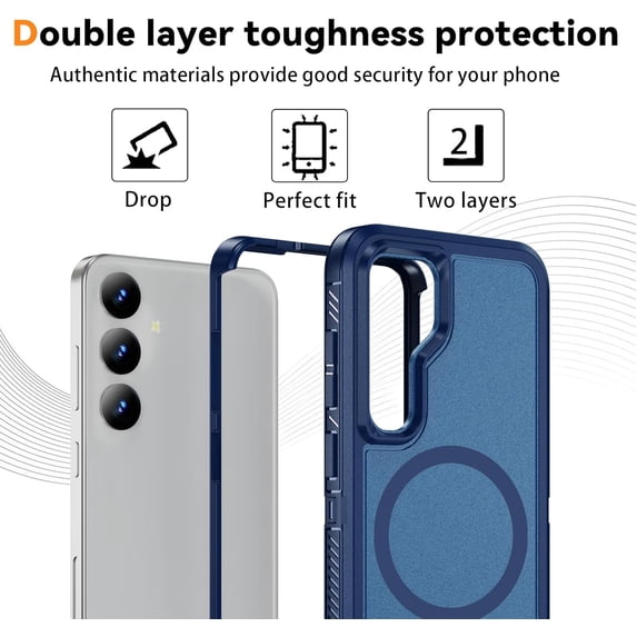 JUJHGRF-Magnetic Case for Samsung Galaxy S24+ Plus, [Compatible with ...