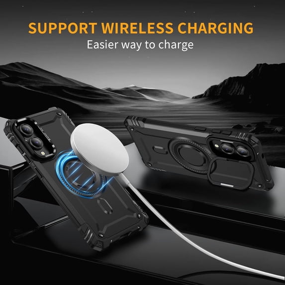 JUJHGRF-Magnetic Case for Samsung Galaxy S25 Edge 5G [Built-in Camera ...