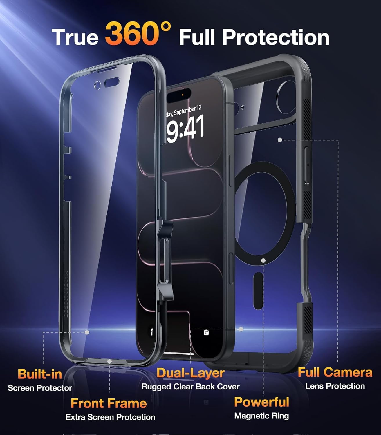 JUJHGRF-Magnetic Designed for iPhone Air Case Full Body Bumper ...