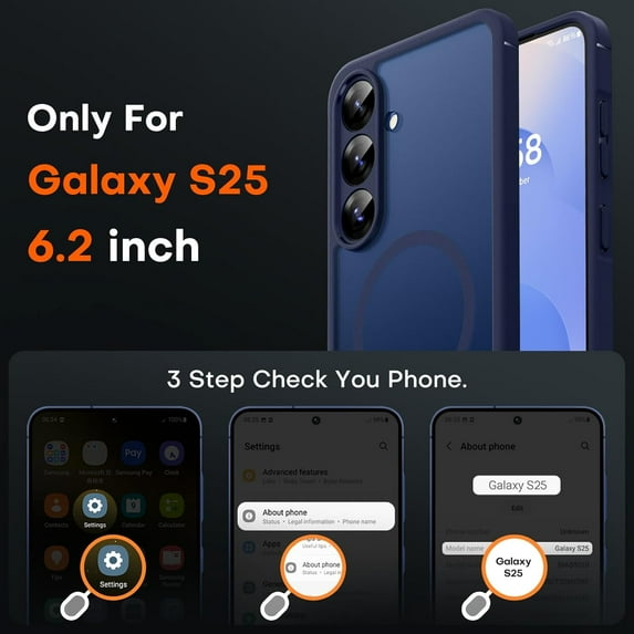 JUJHGRF-Magnetic for Samsung Galaxy S25 Case, Upgraded Full Camera ...