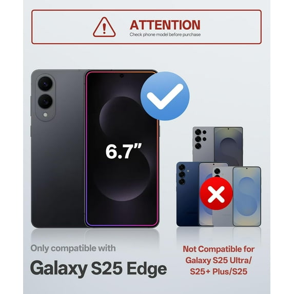 JUJHGRF-Magnetic for Samsung Galaxy S25 Edge Case, Built-in Stand ...