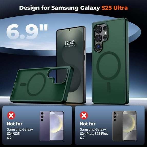 JUJHGRF-Magnetic for Samsung Galaxy S25 Ultra Case(Compatible with ...