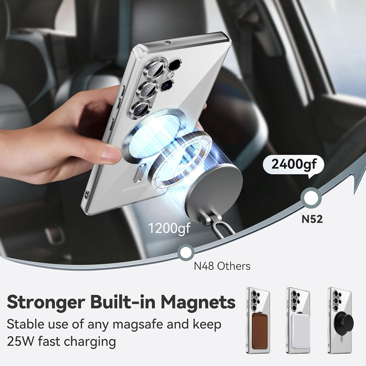 JUJHGRF-Magnetic for Samsung Galaxy S25 Ultra Case Compatible with ...