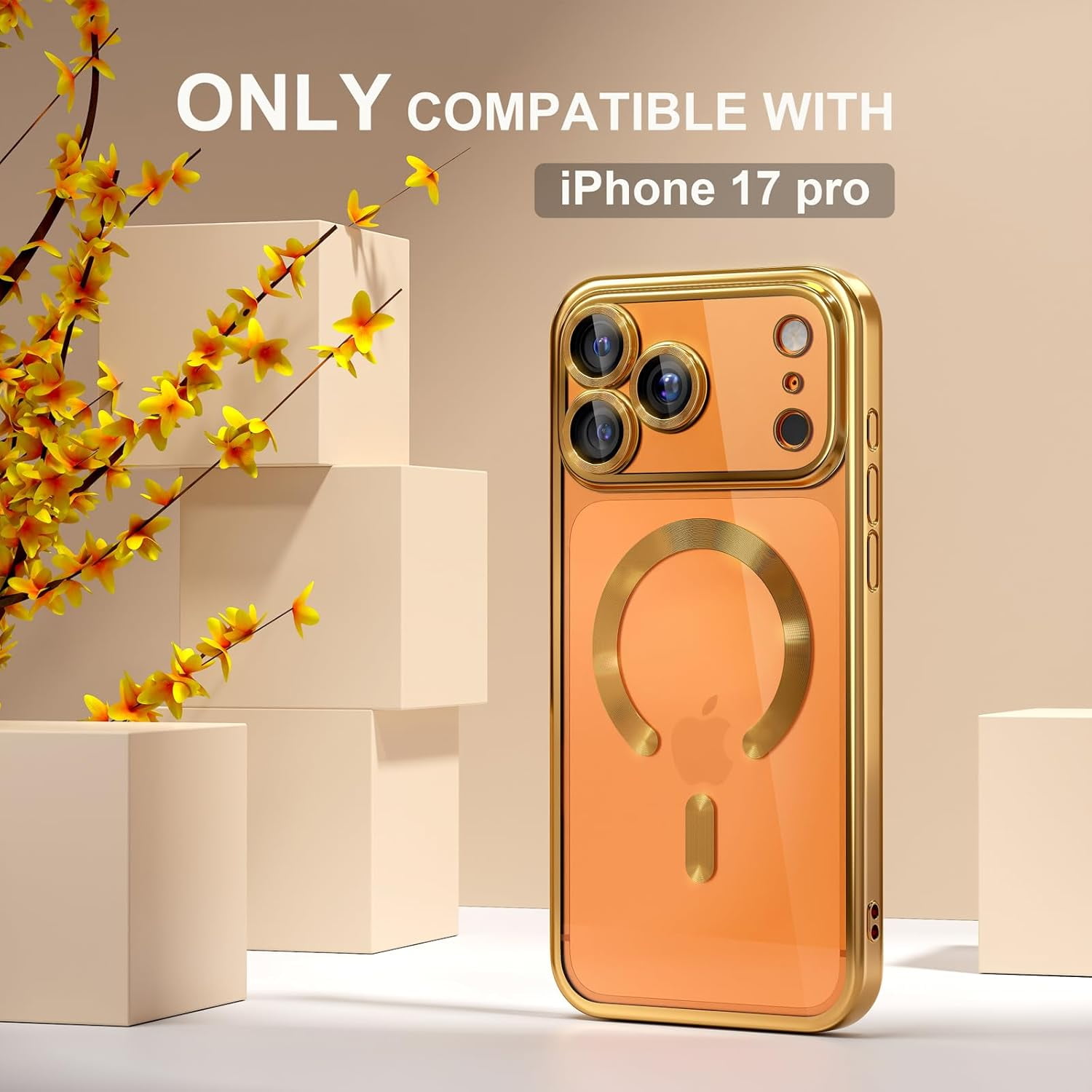 JUJHGRF-Magnetic for iPhone 17 Pro Case Compatible with MagSafe [Never ...