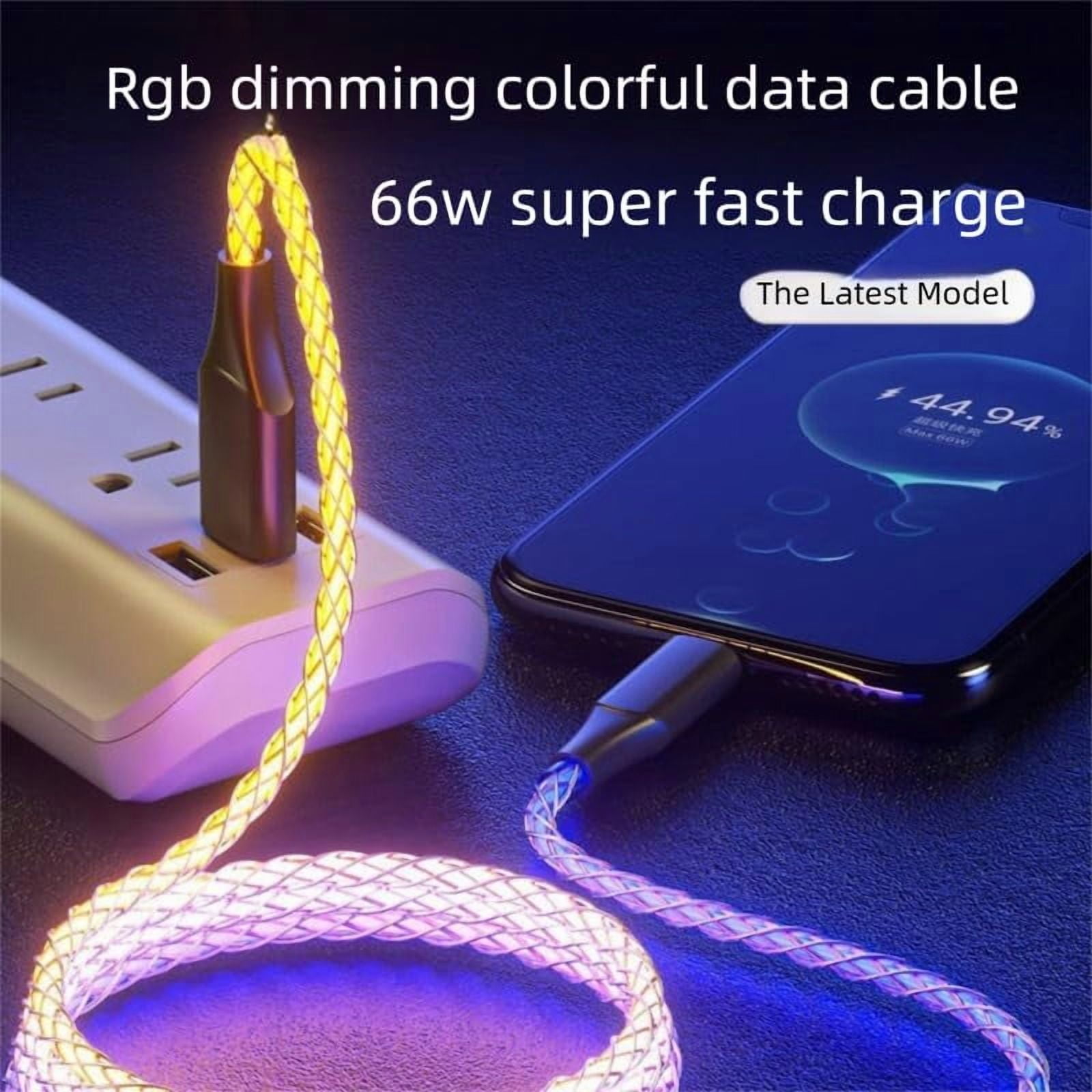 JUJHGRF-RGB USB Type C to Type C Fast Charging Cable Phone Charger High ...