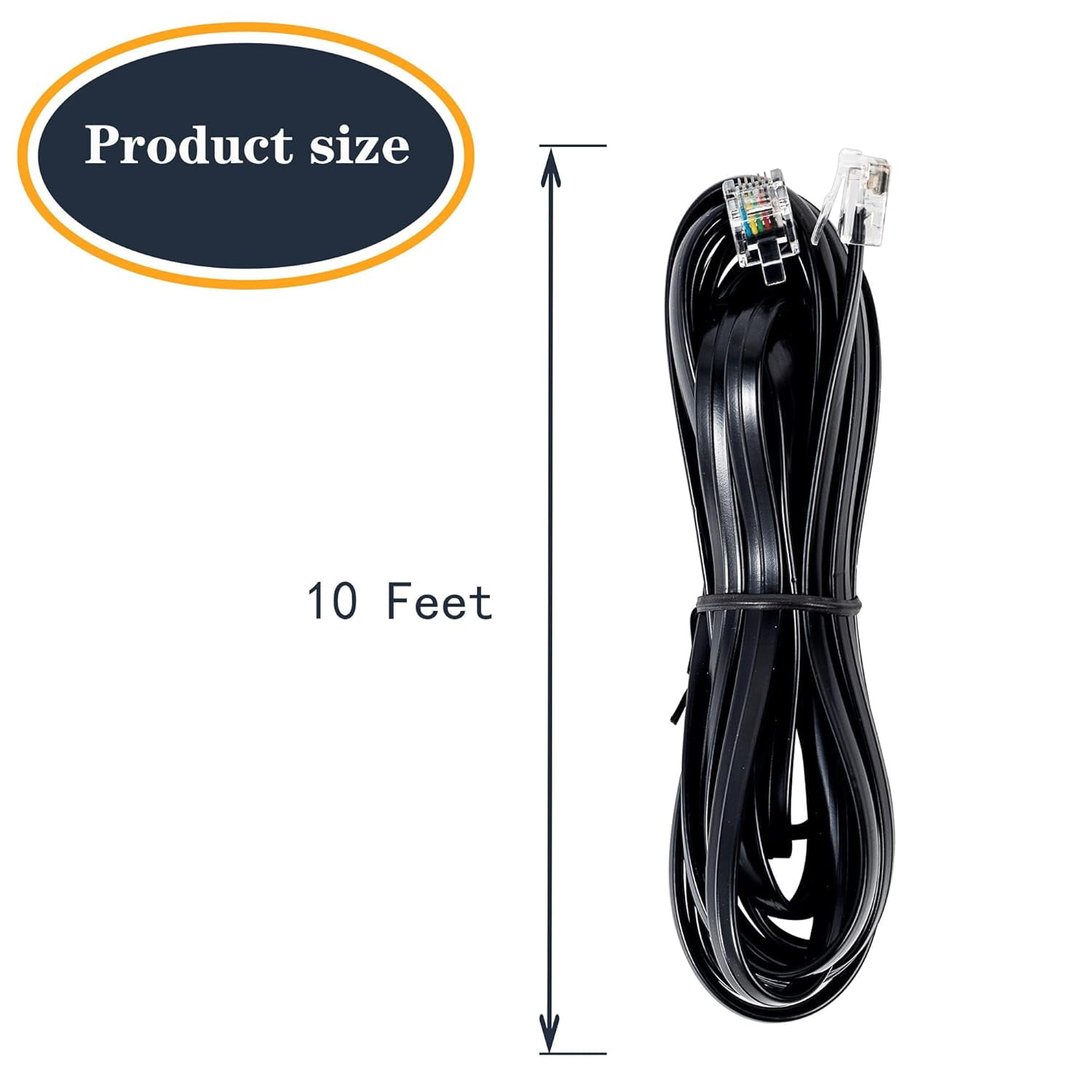 JUJHGRF-RJ12 Cable Phone Cord RJ12 6P6C Male to Male Straight Wired for ...