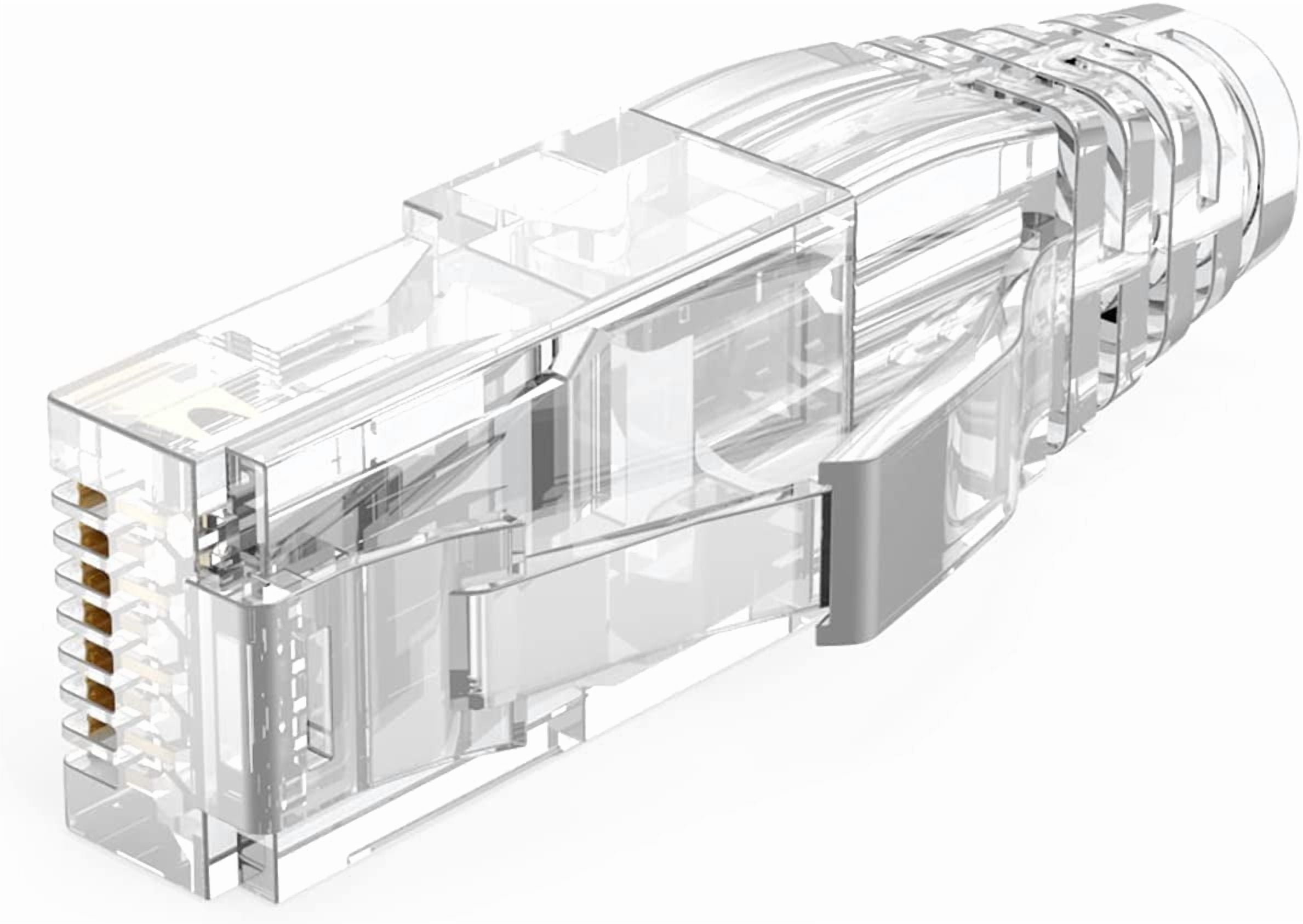 JUJHGRF-RJ45 Connectors, 50-Pack Cat6 Connector, Cat6/Cat5 8P8C Modular ...