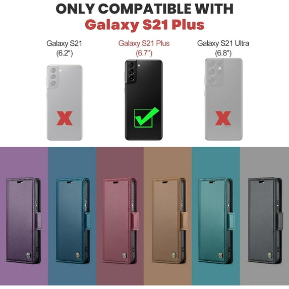 JUJHGRF-Samsung Galaxy S21+ Plus 5G Wallet Case with [RFID Blocking ...