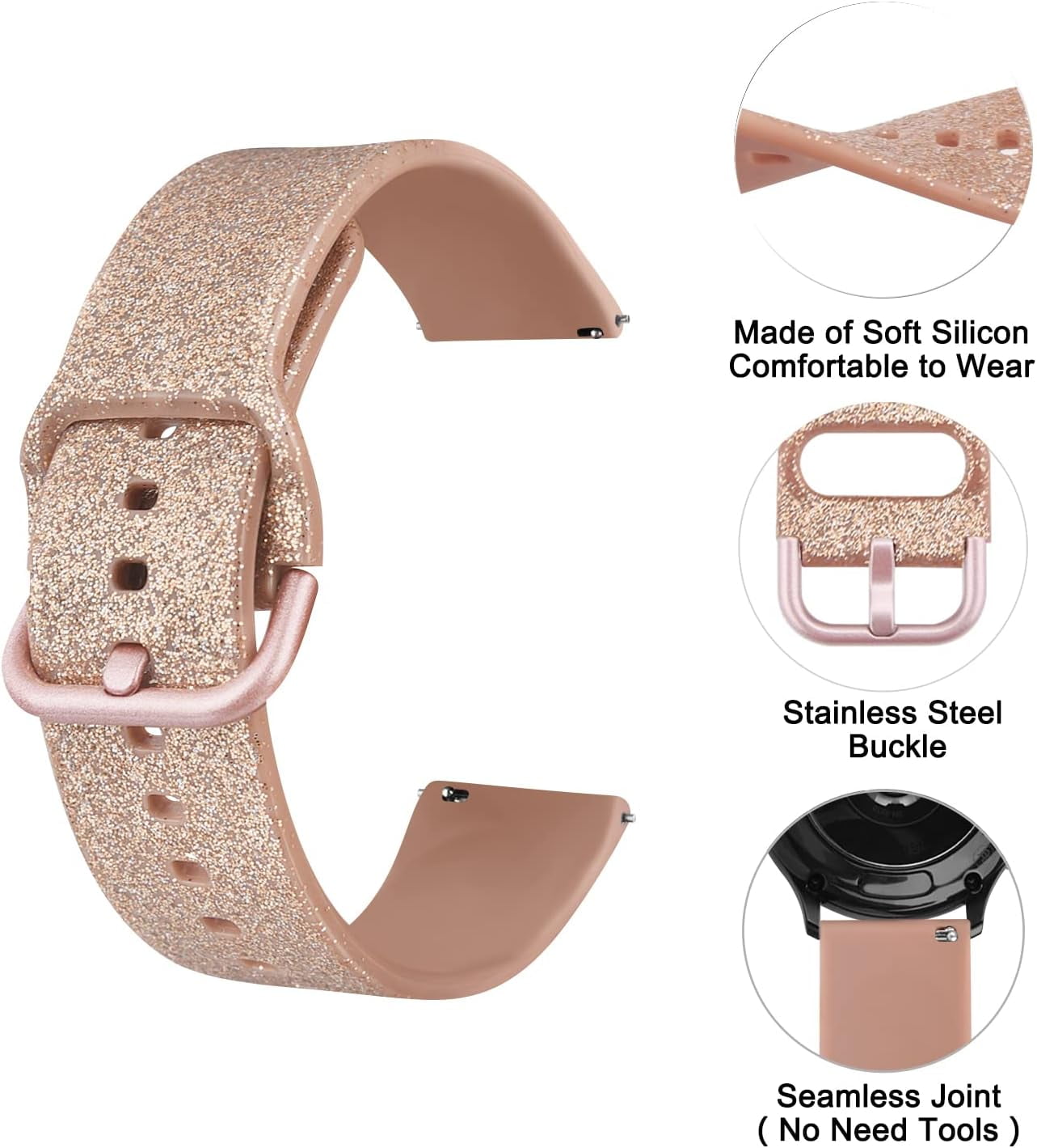 JUJHGRF-Silicone Bands for Fitvii HM57 / MorePro HM57 Smart Watch, 22mm ...