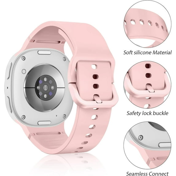 JUJHGRF-Silicone Bands for Samsung Galaxy Watch 8 Band 40mm 44mm Women ...