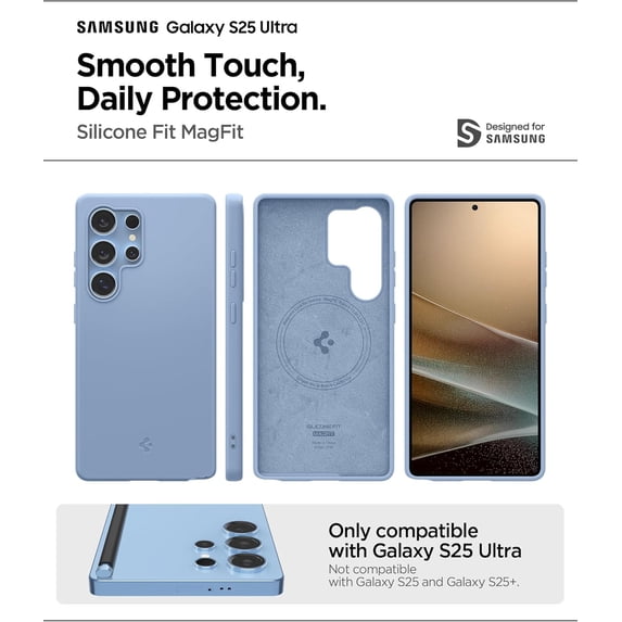 JUJHGRF-Silicone Fit MagFit Designed for Galaxy S25 Ultra Case [Qi2 ...