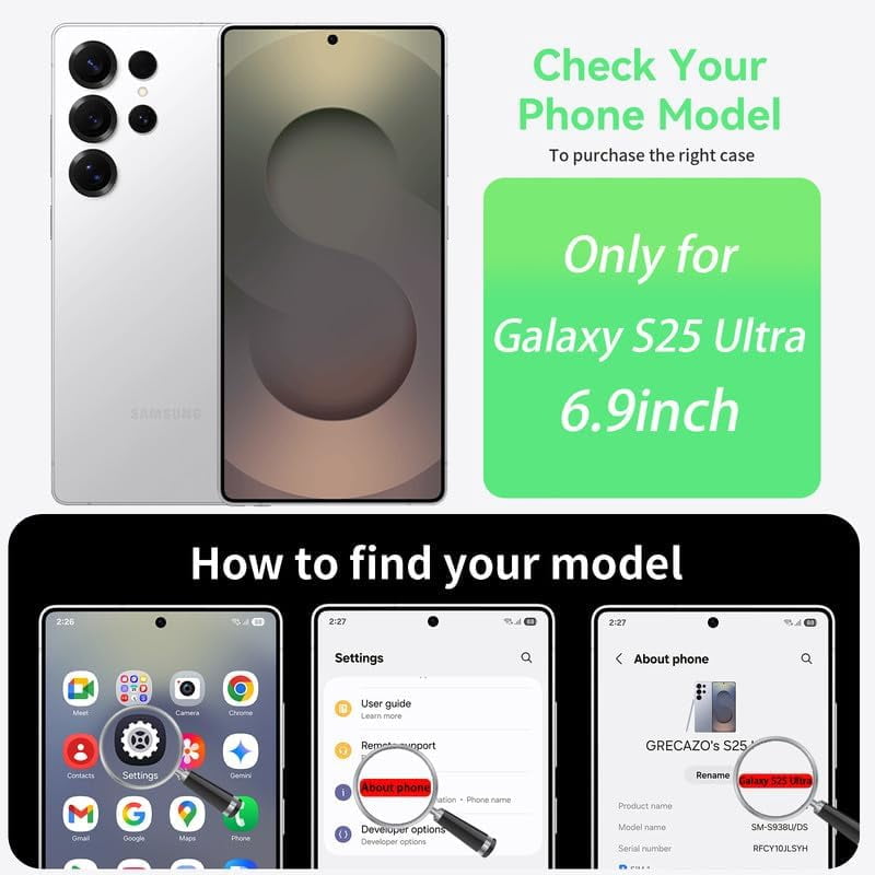 JUJHGRF-Slim Borderless for Samsung Galaxy S25 Ultra Phone Case 6.9 ...