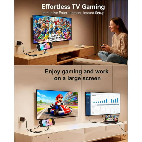 JUJHGRF-Switch 2 Dock for Nintendo Switch 2, Portable TV Switch2 ...