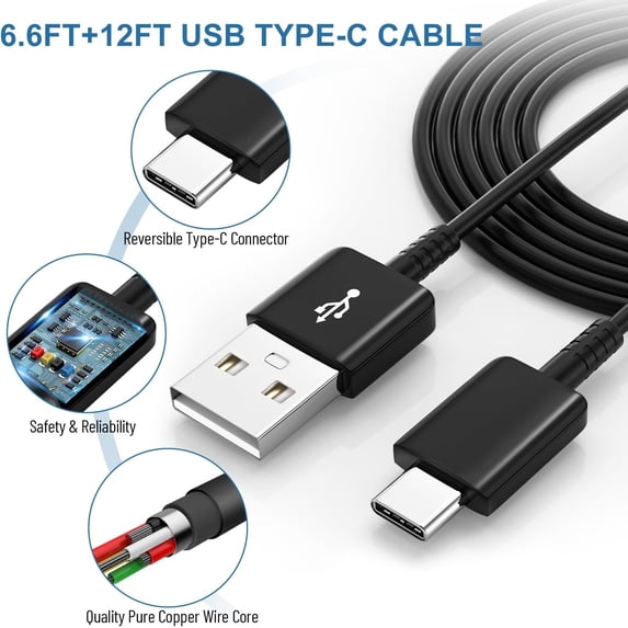 JUJHGRF-Type C Charger Fast Charging,Android Phone Charger Block with ...