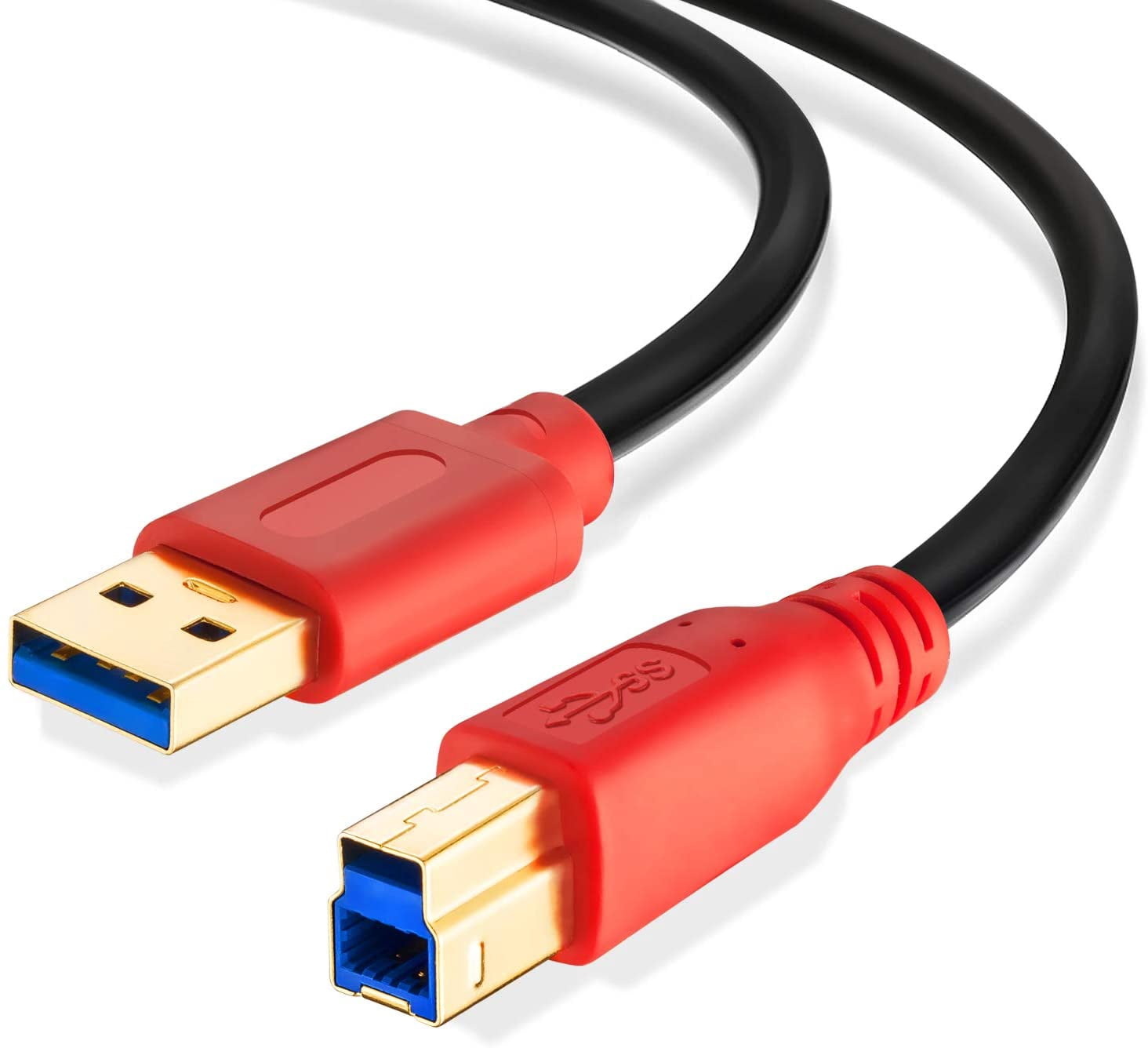 JUJHGRF-USB 3.0 Cable A Male to B Male 20Ft, Type A to B Male ...