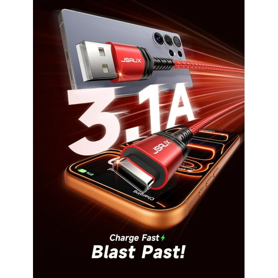 JUJHGRF-USB C Cable [2-Pack 3.3ft], USB A to USB Cord Fast Charging for ...