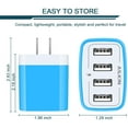 JUJHGRF-USB Wall Charger, Charging Block, 2-Pack 4.8A/5V 4 Port USB ...