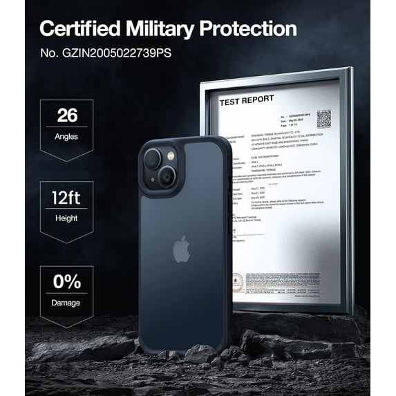 JUJHGRF-Upgraded Shockproof for iPhone 14 Case [12FT Military Drop ...