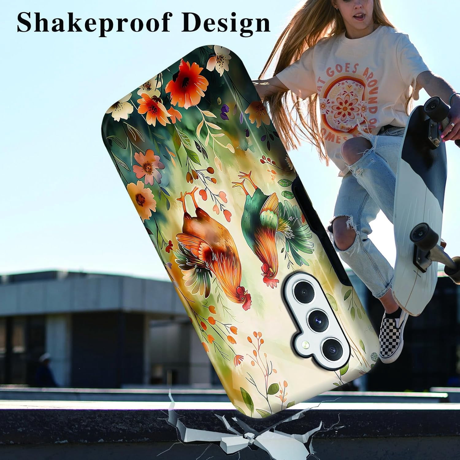 JUJHGRF-for Galaxy S25 FE Case, Dual Layer Hard PC + Soft TPU Heavy ...