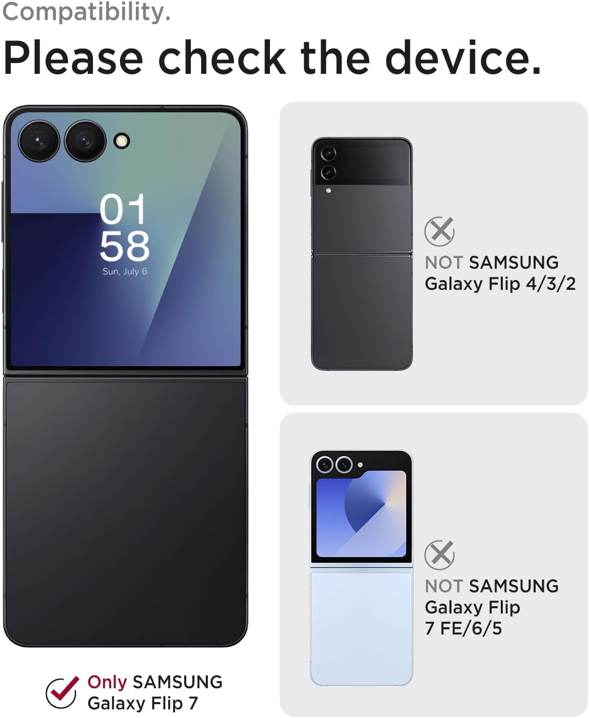 JUJHGRF-for Galaxy Z Flip 7 Phone Case with Stand & Hinge Protection ...