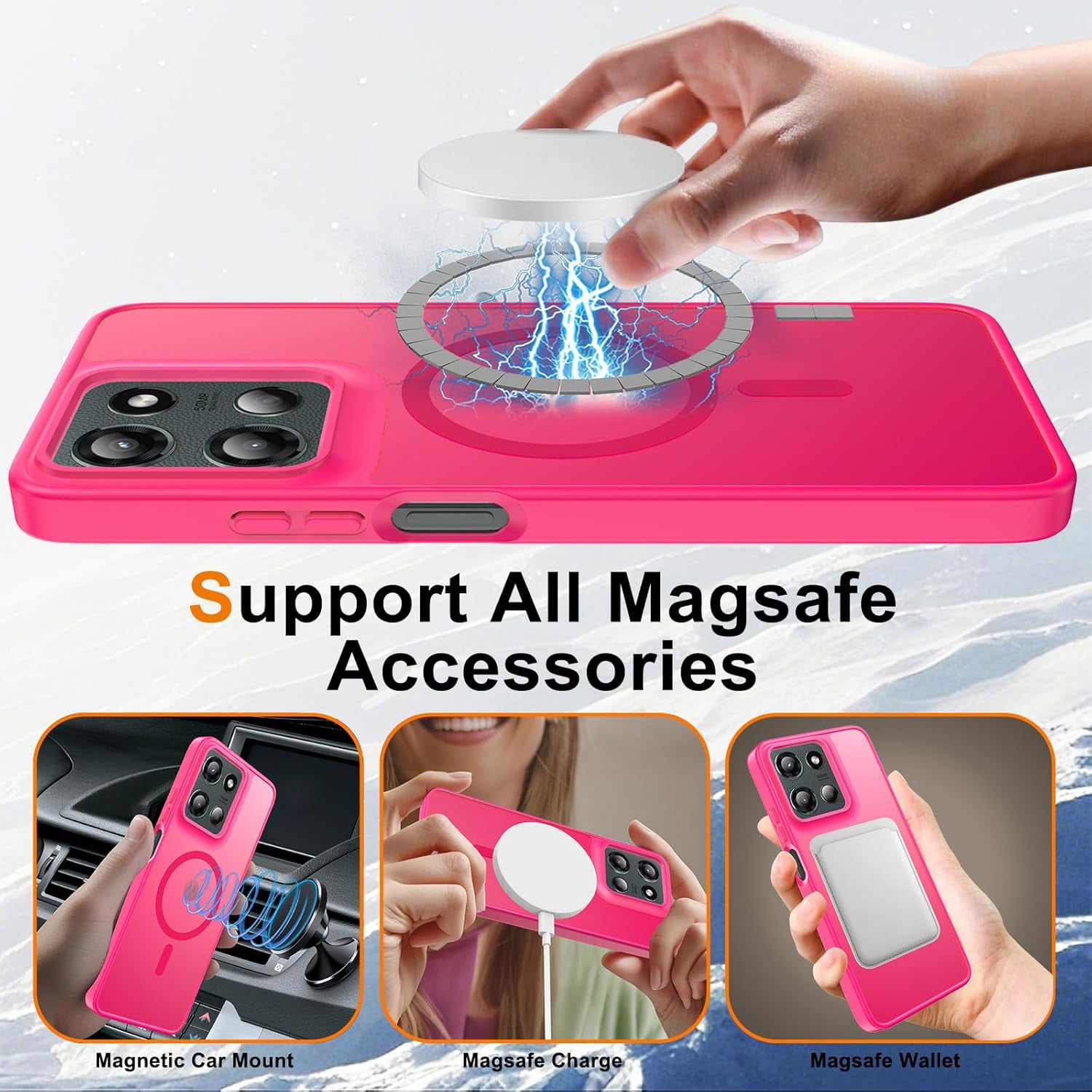 JUJHGRF-for Motorola Moto G 5G 2025/2026 & G Play 2026 Case Magnetic ...