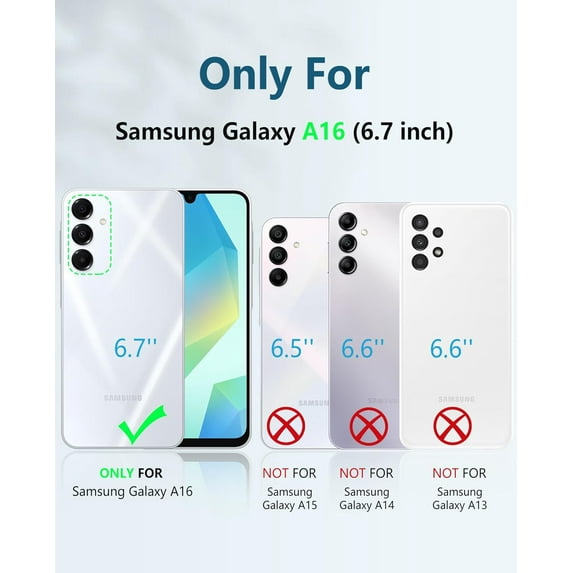 JUJHGRF-for Samsung Galaxy A16 5G Case: with [Built-in Screen Protector ...