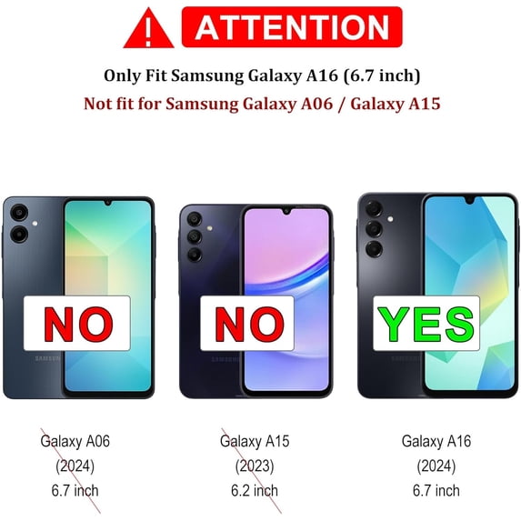 JUJHGRF-for Samsung Galaxy A16-5G Case with Slide Camera Cover | 2-Pack ...