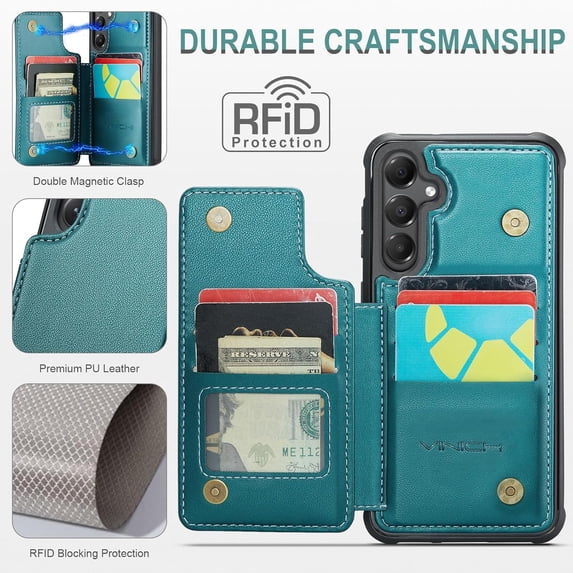 JUJHGRF-for Samsung Galaxy A16 Wallet Case with Card Holder, RFID ...