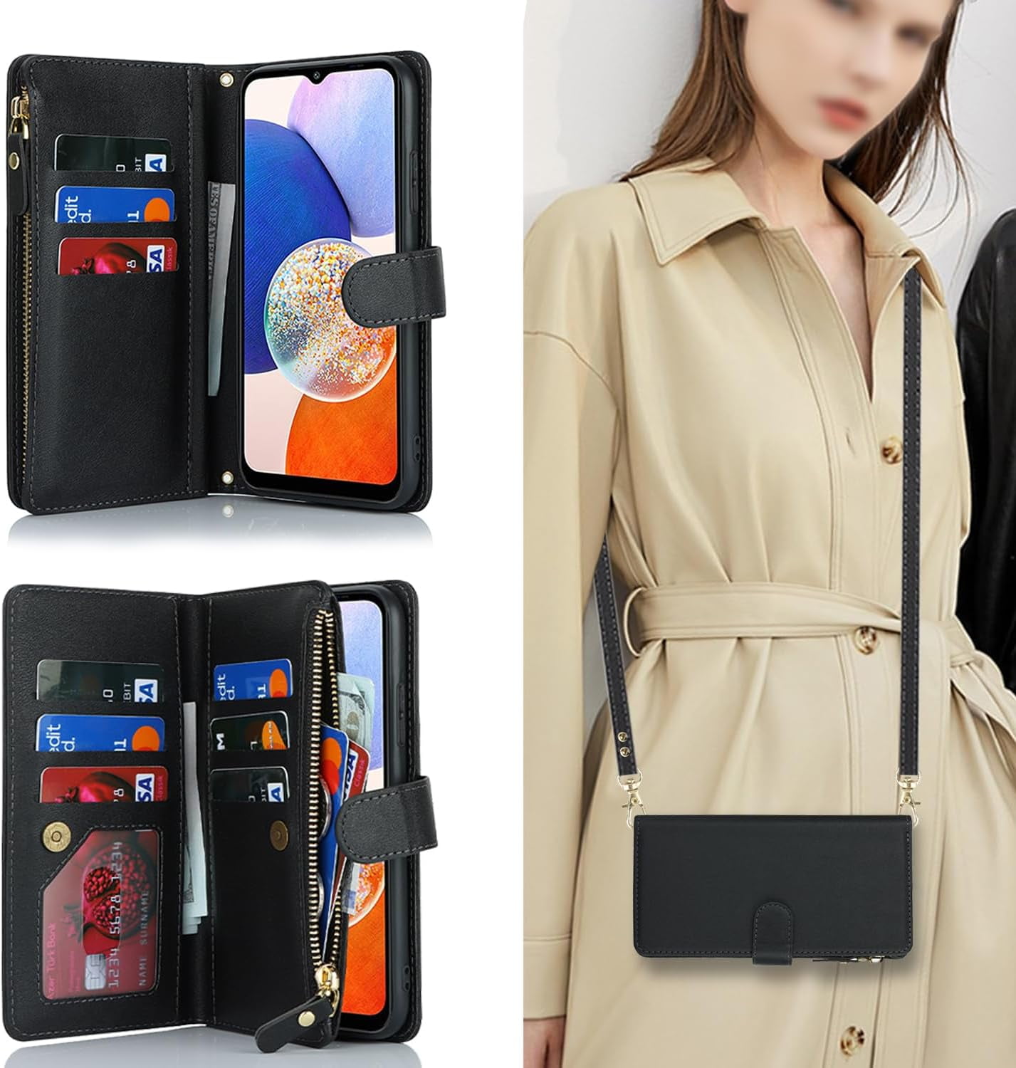 JUJHGRF-for Samsung Galaxy A23 5G Wallet Case with Card Holder for ...