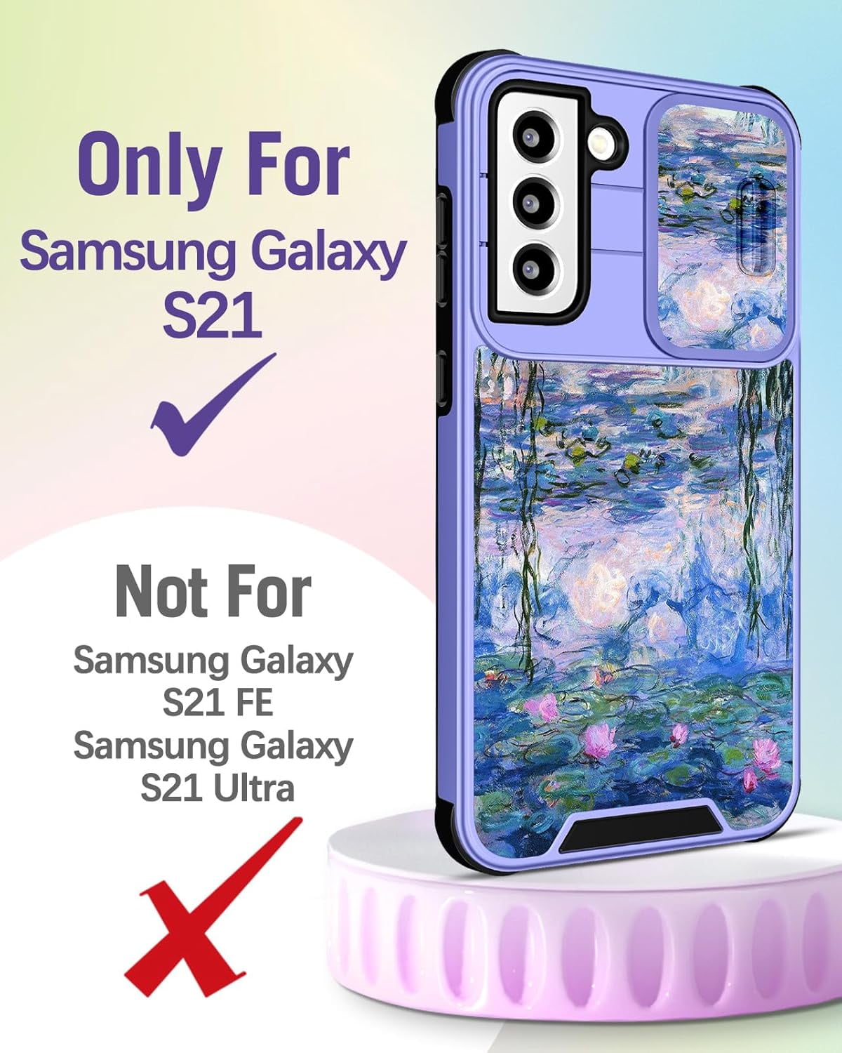 JUJHGRF-for Samsung Galaxy S21 Case 6.2 Inch - with Ring Stand & Camera ...