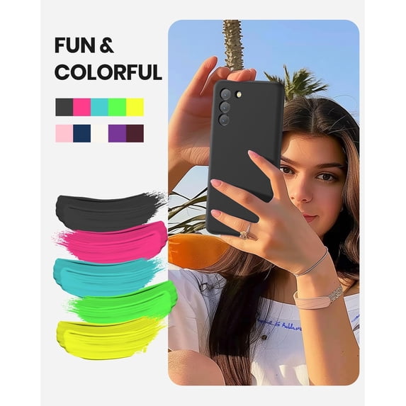 JUJHGRF-for Samsung Galaxy S21 Case Liquid Silicone, Slim Fit Thin Soft ...