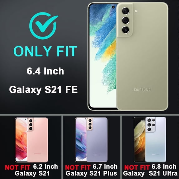 JUJHGRF-for Samsung Galaxy S21 FE Case with 2Pcs Screen Protector and ...