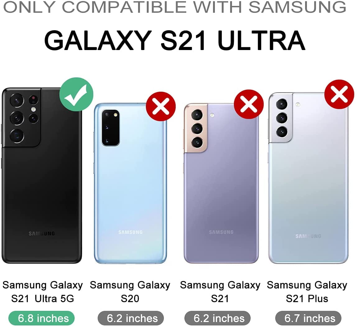 JUJHGRF-for Samsung Galaxy S21 Ultra Case, [Built in Screen Protector ...