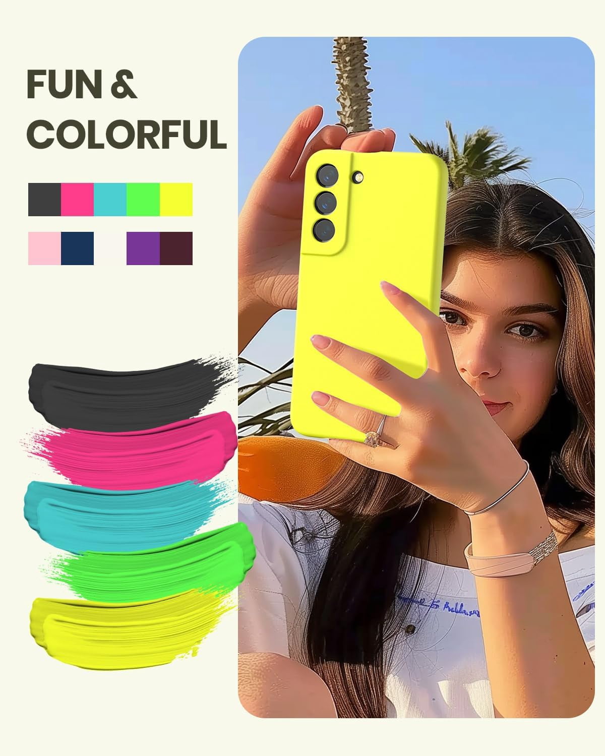 JUJHGRF-for Samsung Galaxy S22 Case Liquid Silicone, Slim Fit Thin Soft ...