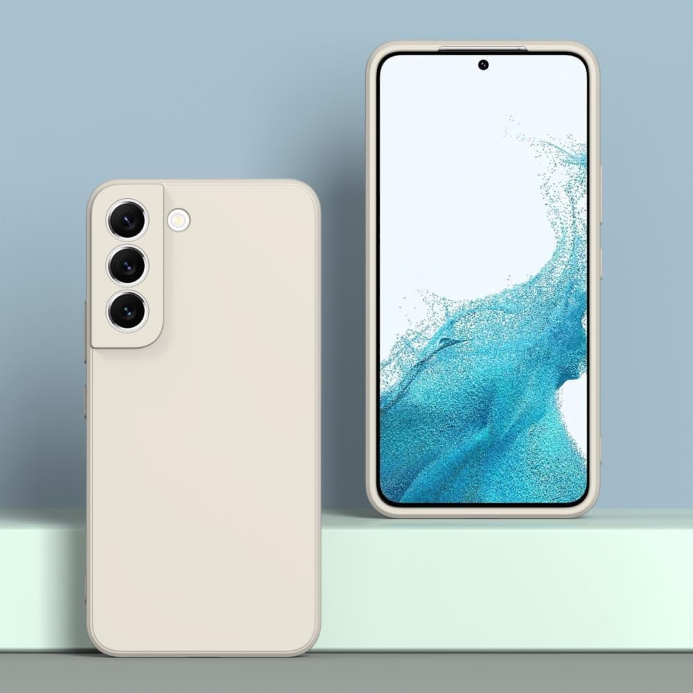 JUJHGRF-for Samsung Galaxy S22 Case White, Scratch Resistant with Soft ...