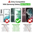 JUJHGRF-for Samsung Galaxy S22 Plus Case, Translucent Frosted Hard Back ...