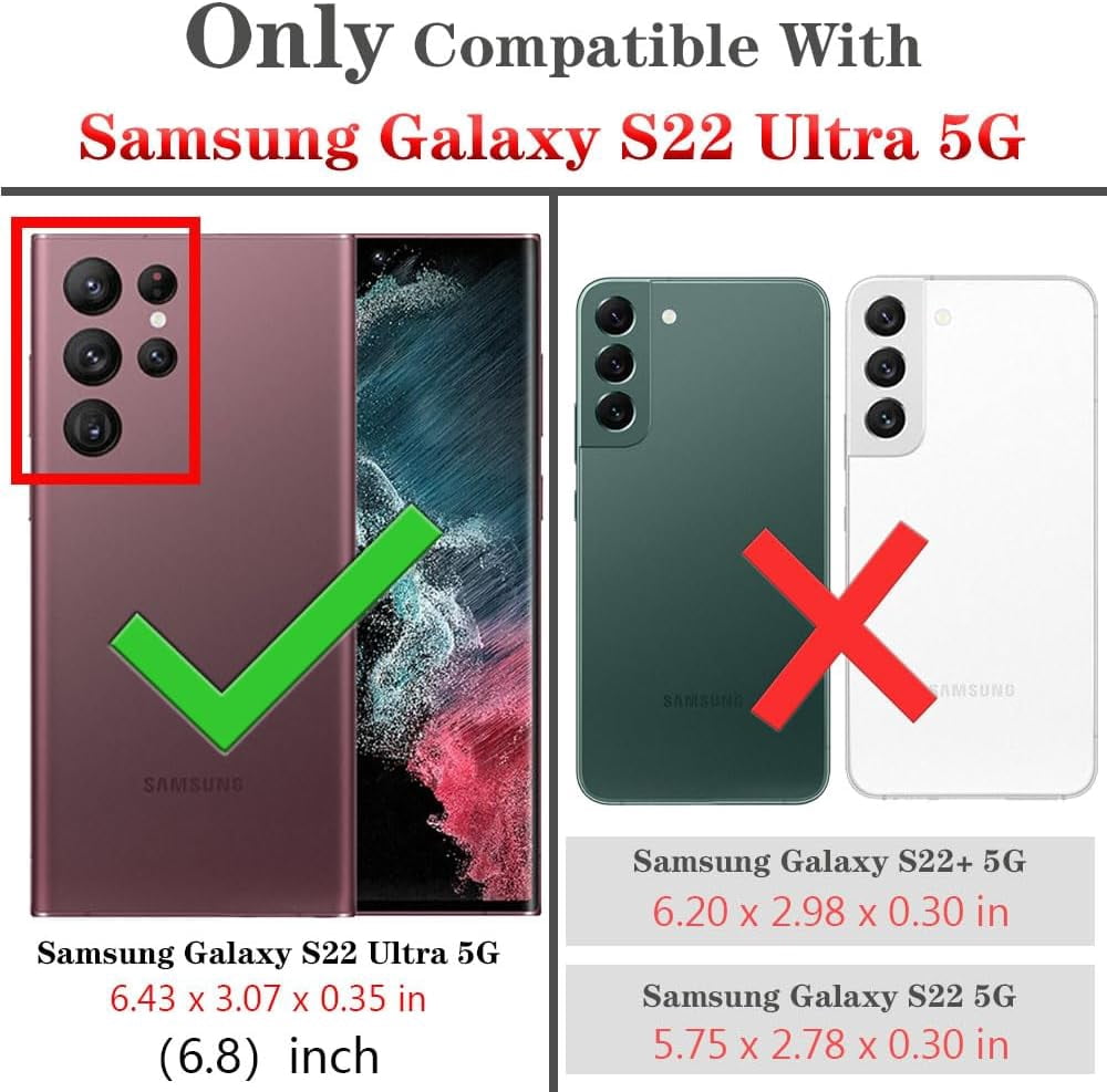 JUJHGRF-for Samsung Galaxy S22 Ultra Case with Screen Protection: Heavy ...