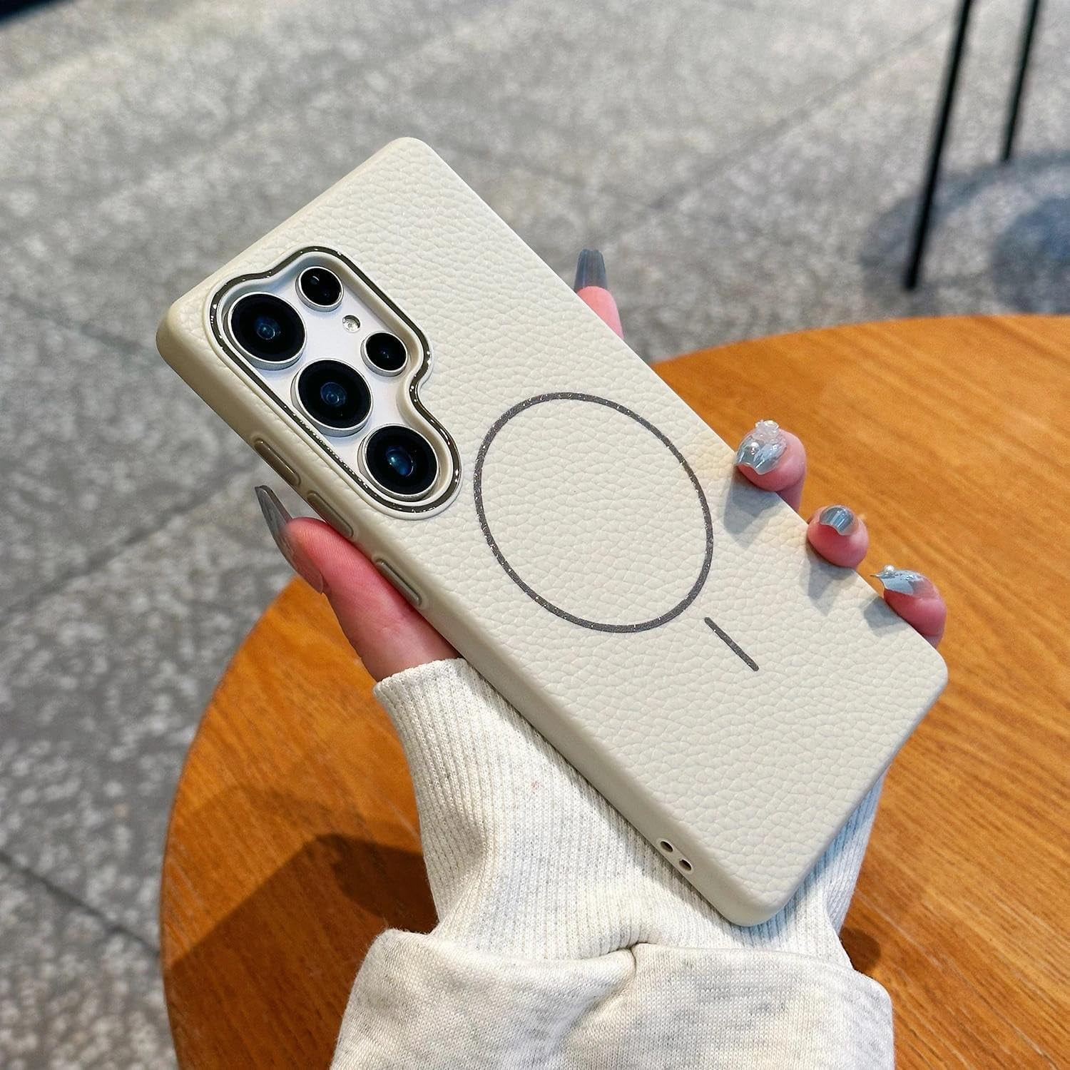 JUJHGRF-for Samsung Galaxy S22 Ultra Case White, [Compatible with ...