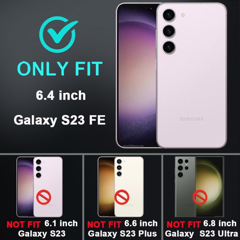 JUJHGRF-for Samsung Galaxy S23 FE Case with 2Pcs Tempered Glass Screen ...