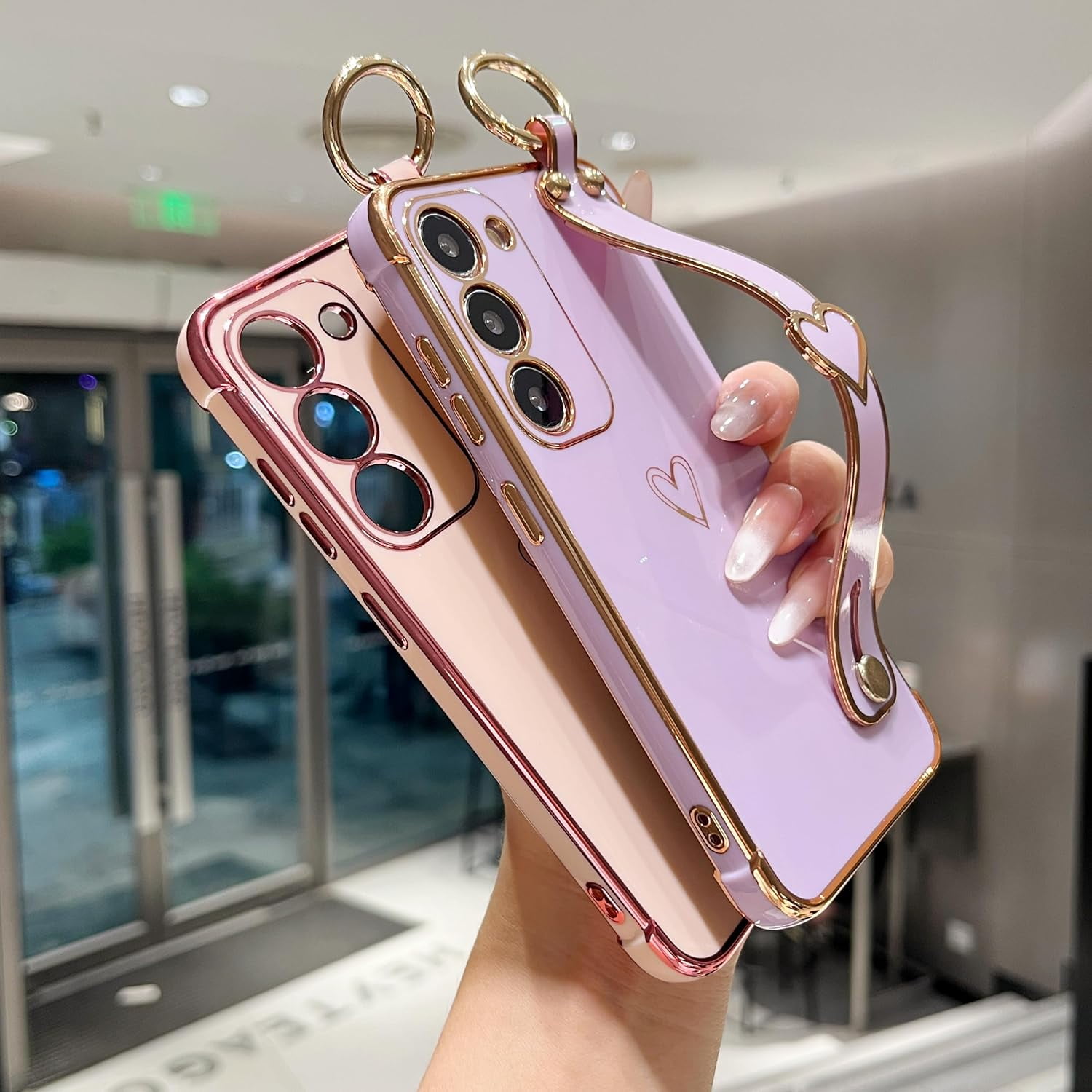 JUJHGRF-for Samsung Galaxy S23 Plus 5G Case with Wrist Strap,Luxury ...