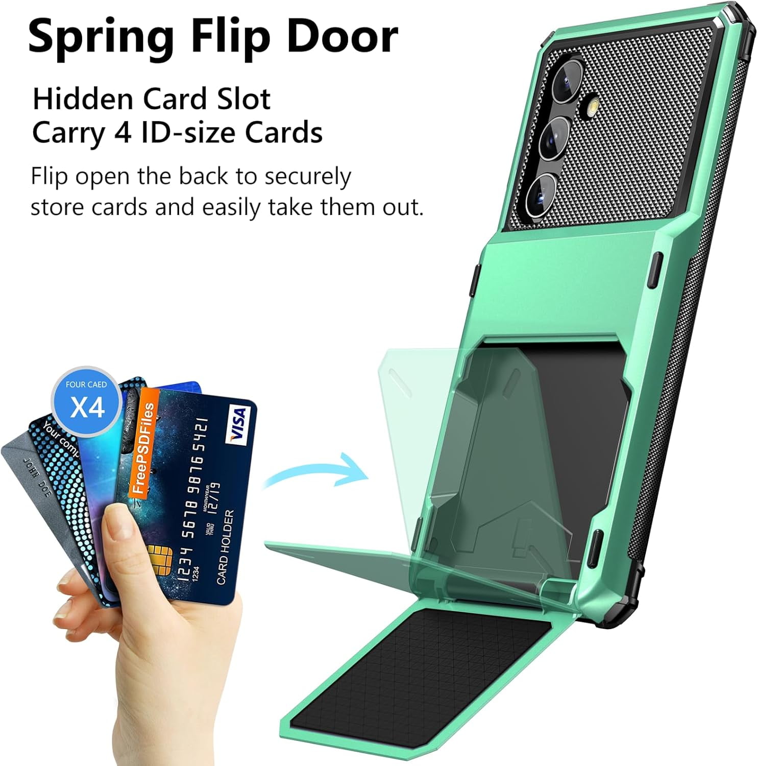 JUJHGRF-for Samsung Galaxy S24 FE Case Wallet with Card Holder Dual ...