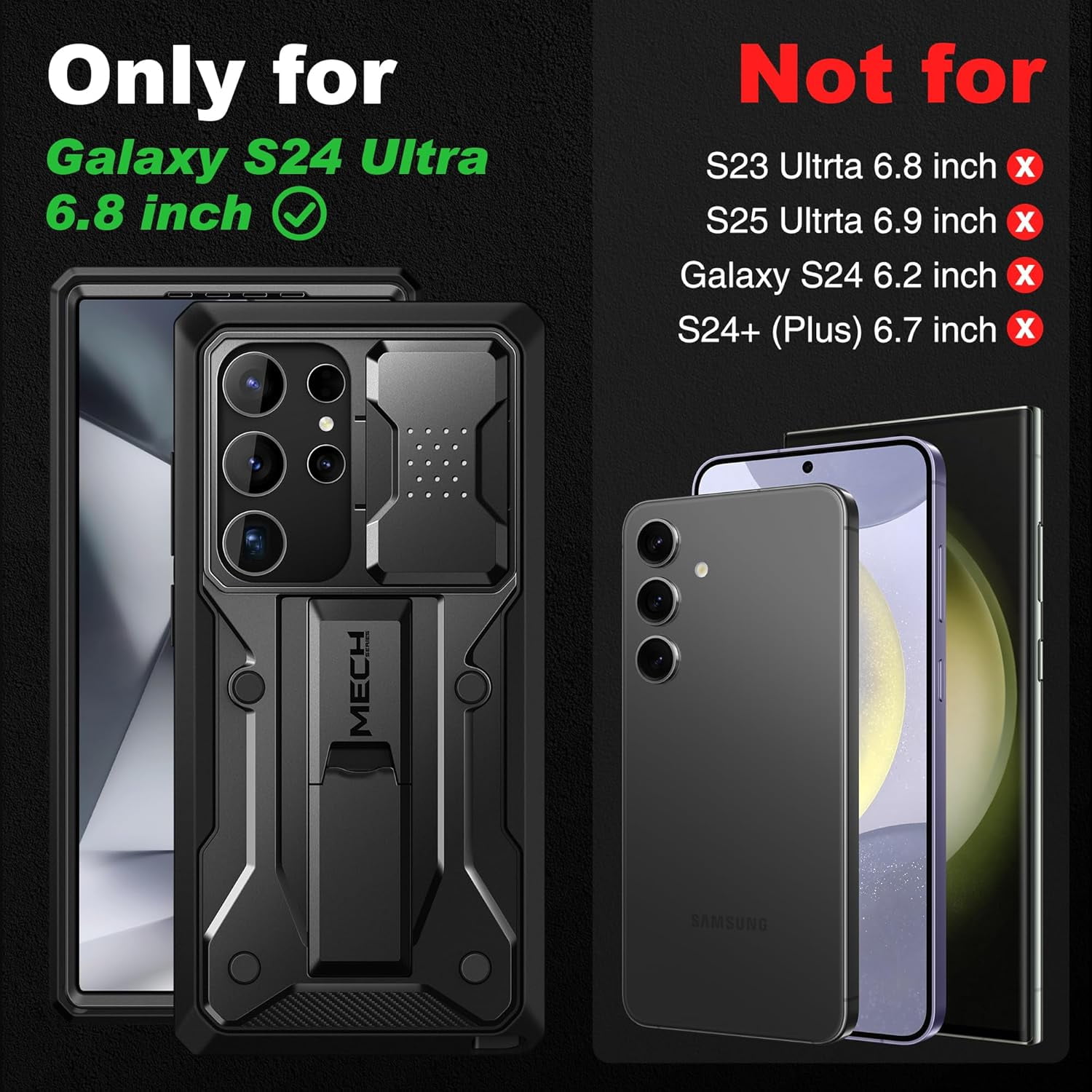 JUJHGRF-for Samsung Galaxy S24 Ultra Case, [with Privacy Screen ...