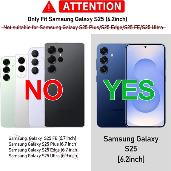 JUJHGRF-for Samsung Galaxy S25 Case with 2-Pack HD Screen Protectors ...