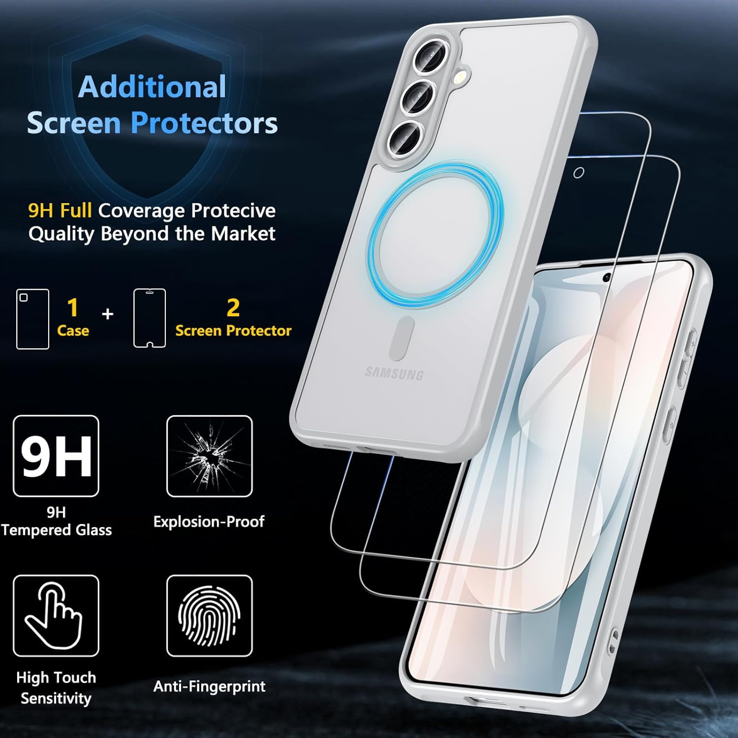 JUJHGRF-for Samsung Galaxy S25 FE Case, Military Grade Drop Protection ...