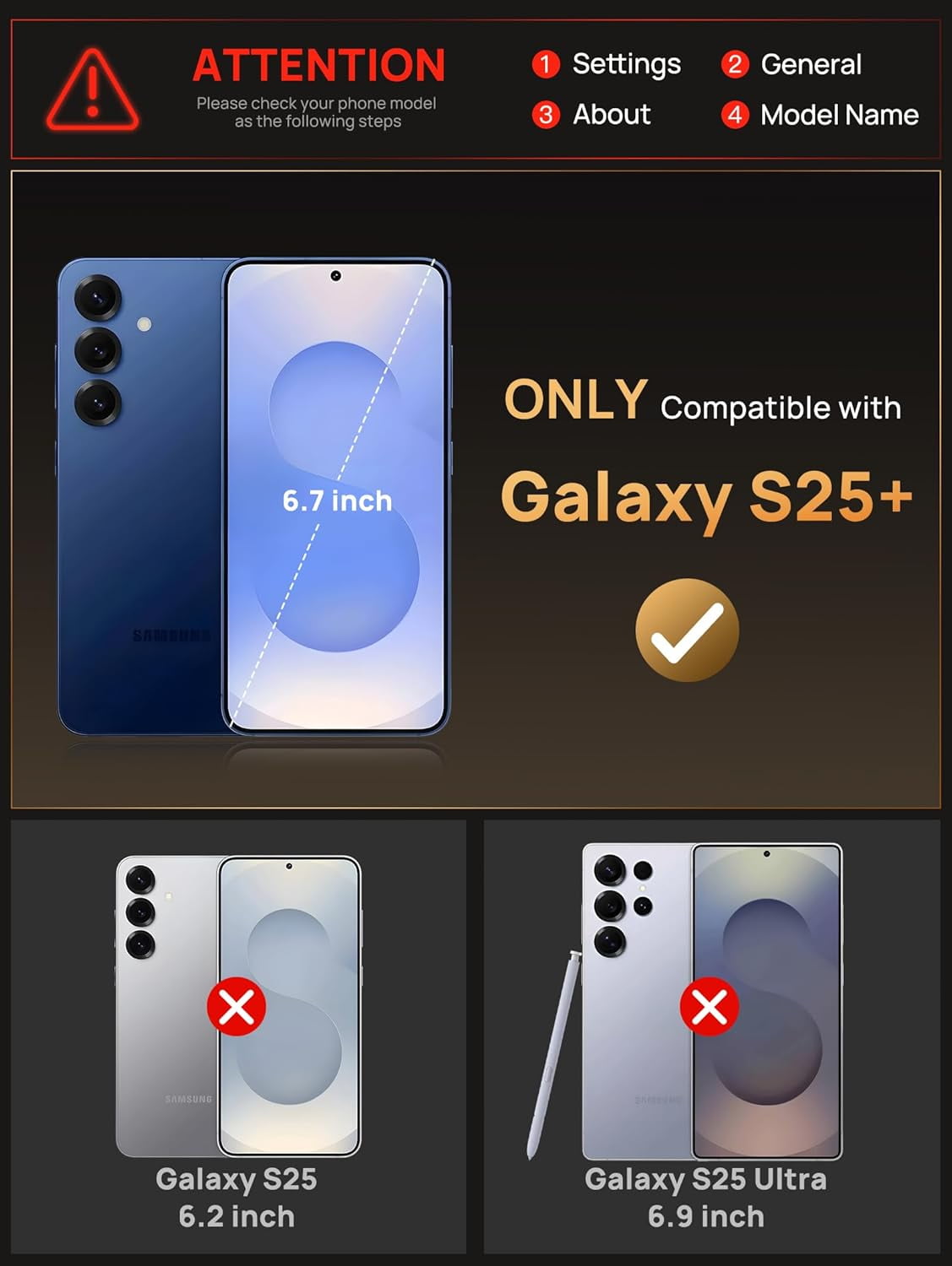 JUJHGRF-for Samsung Galaxy S25+ Plus Wallet Case, Built-in Card Holder ...